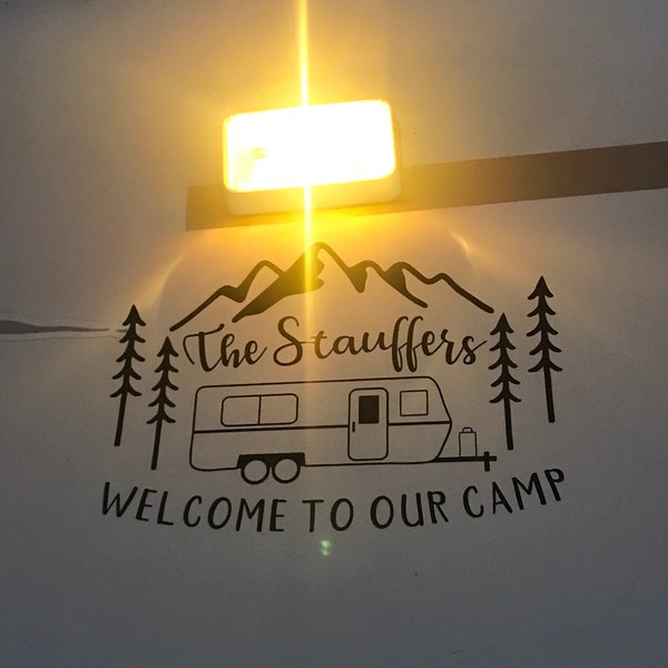 Personalized Welcome to Our Camp Pop up Decal, Personalized Pop up ...