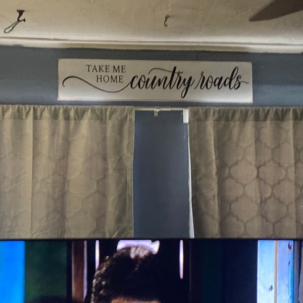 Take Me Home Country Roads Wood Sign, Farmhouse Decor, Primitive Wood ...