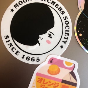 Moon Watchers Sticker Moon Sticker Car Moon Sticker Packs - Etsy