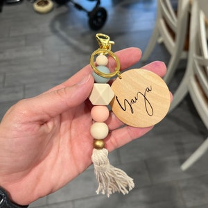 Personalized Boho Keychain Soft Bead Keychain Gifts for Her - Etsy
