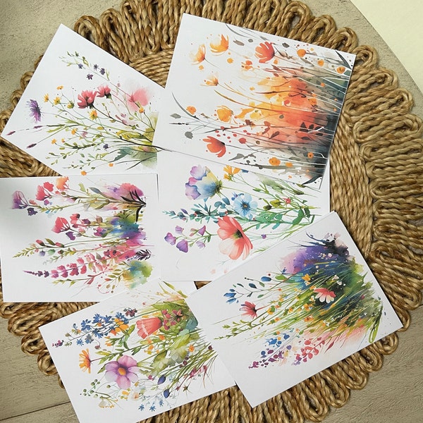 Wildflower Card Set, Blank Note Card Set, All Occasion Greeting Card ...