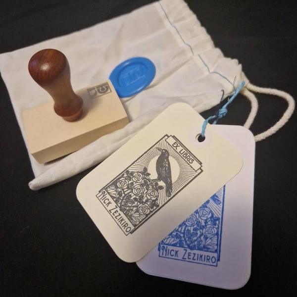 Custom Ex Libris Stamp, Custom Printing Press Bookplate, Personalizable ...