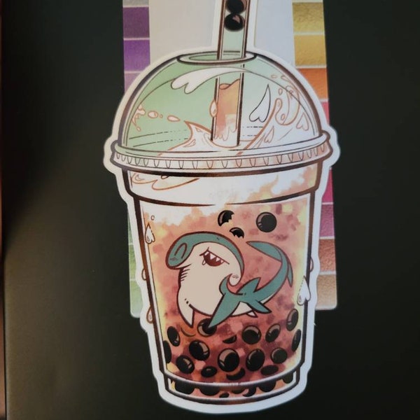 Boba Tea Shark Sticker Set - Etsy UK
