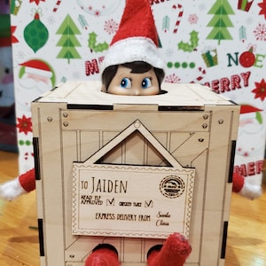 Elf Arrival Box Elf Shipping Box Elf Box Elf Arrival Crate - Etsy