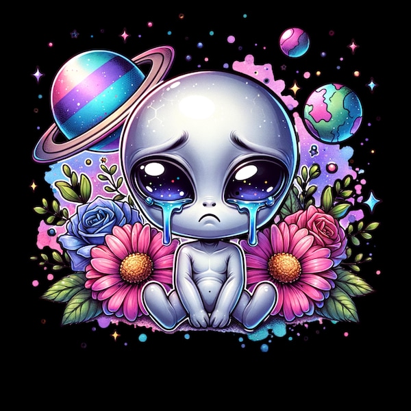 It is What It is PNG, Sad Crying Alien Clipart, Sarcastic Alien Clipart ...