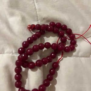 2 Pieces 40mm Faceted Ruby Red Jade Flat Oval Bead Pendant - Etsy
