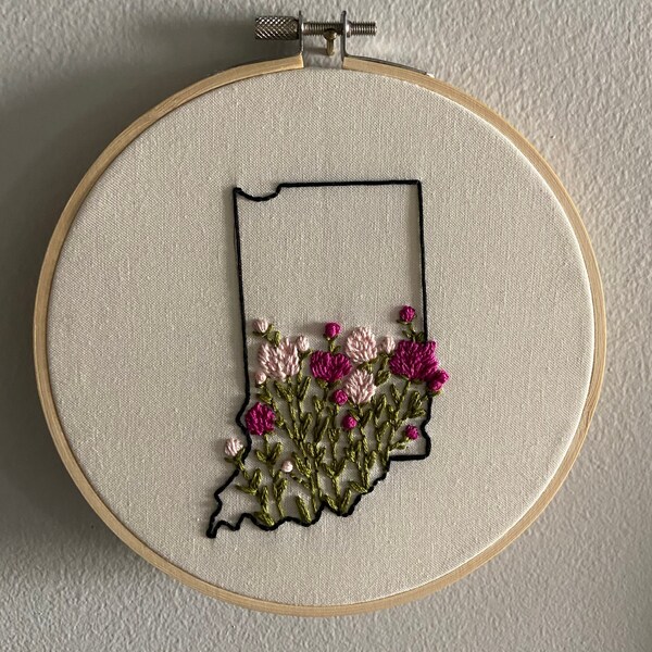 Indiana State Embroidery Pattern - Instant Digital Download -PDF ...