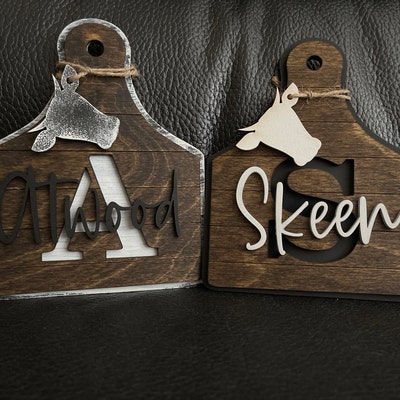 Personalized Cow Tag Decorative Board Cow Decor - Etsy