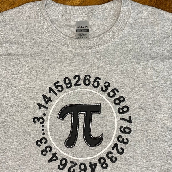 Pi Symbol Sign School Math Applique Digital Machine Embroidery Applique ...