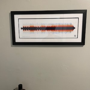 Soundwave Art With Frame Framed Sound Wave Art Framed Wall Art Gift ...