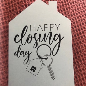 SET of Greeting Cards Happy Closing Day Real Estate Agent Card Home ...