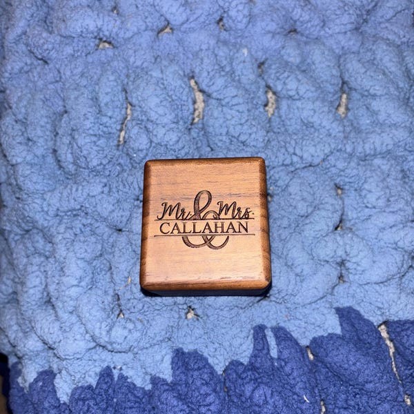 Wedding Ring Box, Triple Wooden Ring Box for Wedding Ceremony, Ring ...