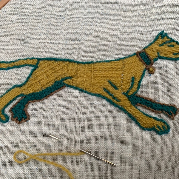 Medieval Embroidery Pattern and Instructions - Talbot - Instant ...