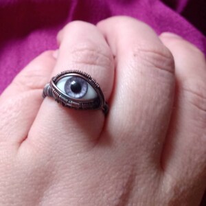 AWAKENING EYE RING// Glass Eye Ring// Eye Jewelry// Evil Eye Ring ...
