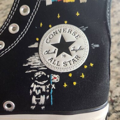 Converse Custom Floral Embroidery / Converse Custom Name / Gift for ...