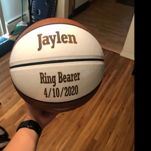 Personalized Basketball Ring Bearer Gift Engraved | Etsy