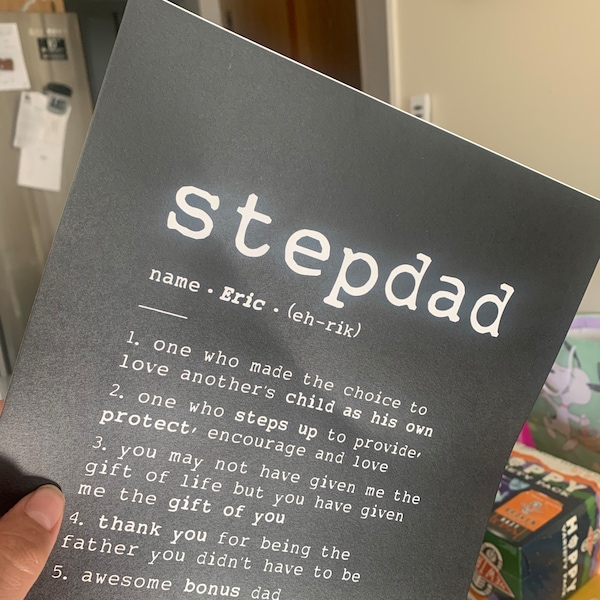 Personalized Fathers Day Gift for Stepdad, Stepdad Printable Gift ...