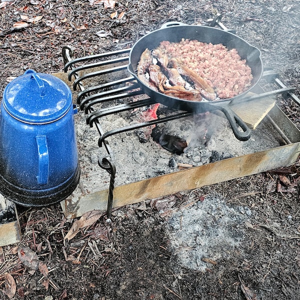 HAND FORGED Campfire Squirrel Cooker Fire Irons - Etsy