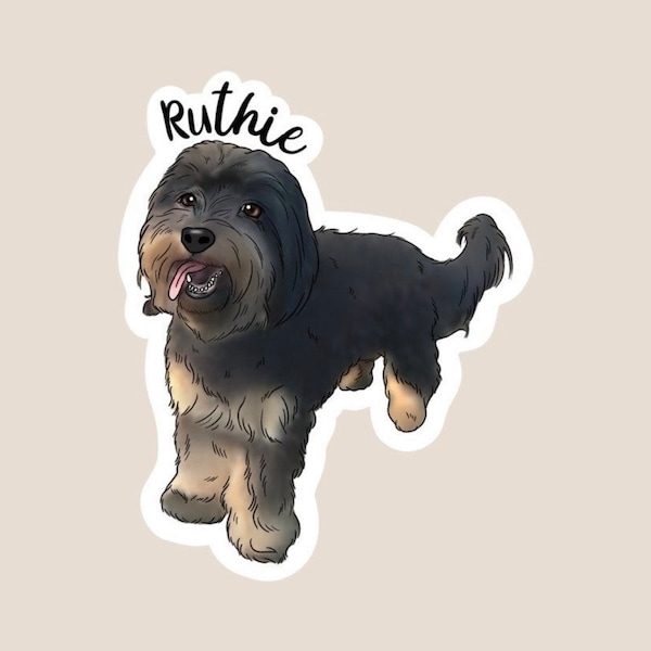 Custom Pet Line Art Sticker, Waterproof Pet Sticker,pet Stickers ...