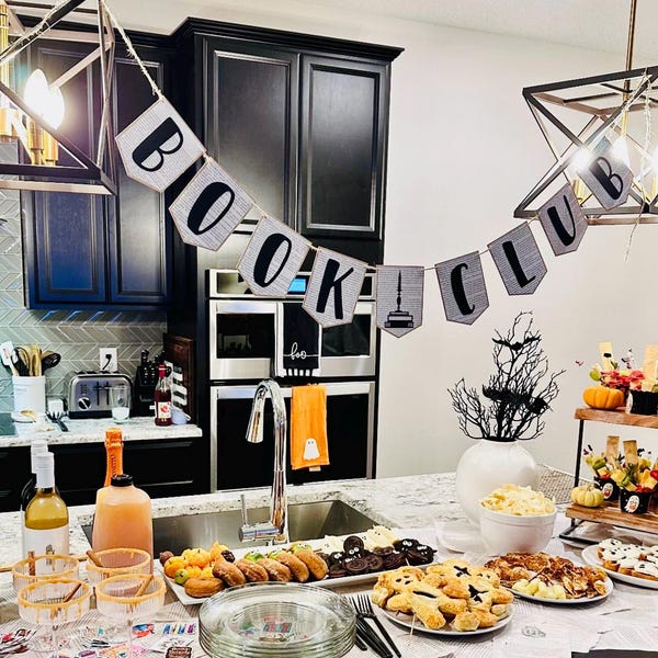 Printable Book Club Banner, Classroom Banners, Literature Themed Banner ...