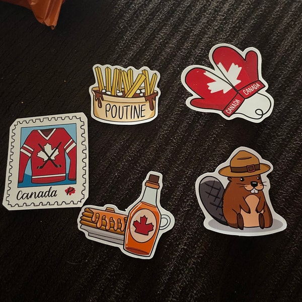6-pc Canadian Sticker Set | Planner Stickers | Laptop iPad Water Bottle ...