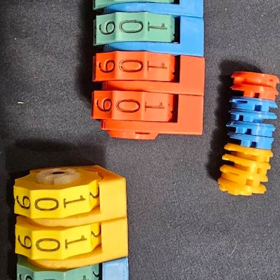 Compact Point Counter 3 Wheels for Board Games, Role Playing Games ...