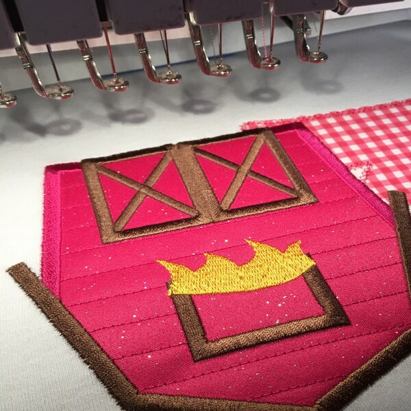 Barn Applique Design. Barn Embroidery Design. Embroidery Design Barn ...