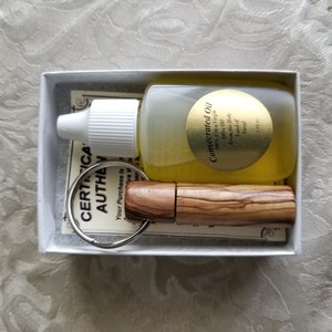 LDS Consecrated Oil Vial Made Out of Olive Wood From Bethlehem Israel ...