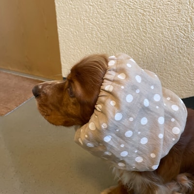Cacao Breathable Muslin Dog Snood Cocker Spaniel Cotton Summer Snood ...