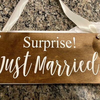 Just Married Sign-wedding Just Married Sign-rustic Just Married Sign ...