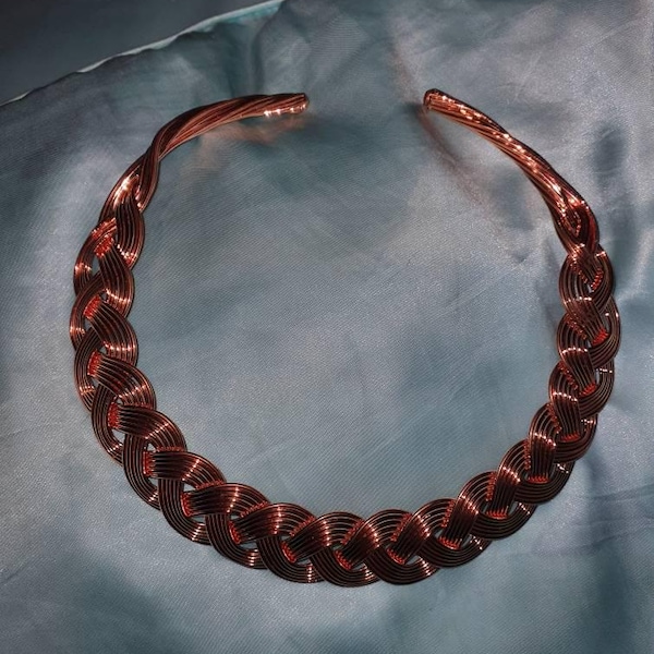 Braided Copper Wire Choker Necklace: Ethnic Copper Jewelry - Etsy