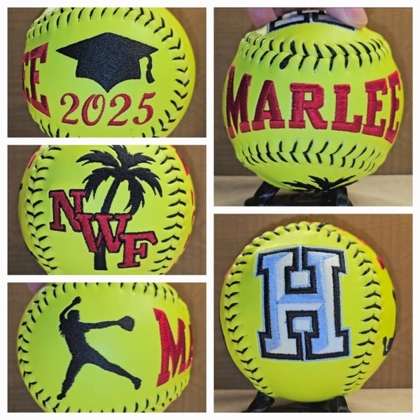 Personalized Softball, Monogrammed Softball, Softball Gift, Coach Gift ...