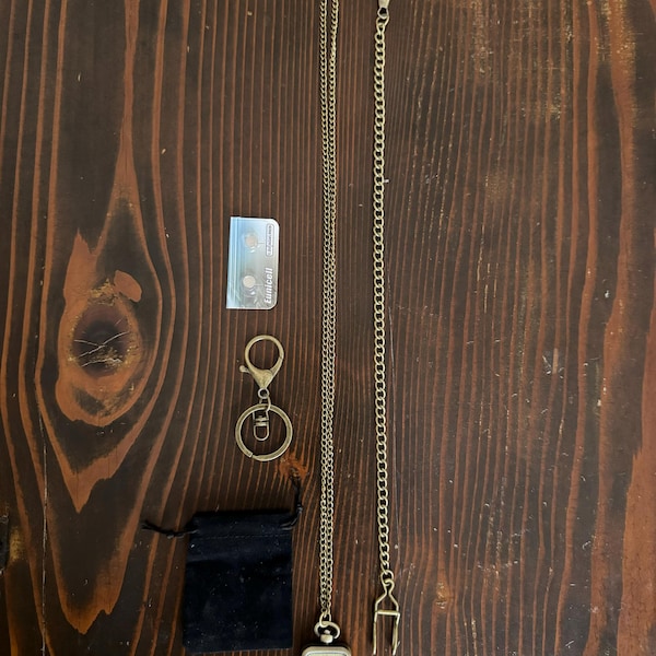 Vintage Look Dual Time Zone Pendant Watch - Brass Necklace, Retro ...