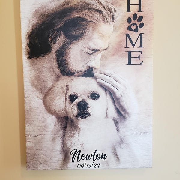 Jesus With Dog Painting, DIGITAL Download File, Jesus and Dog, Welcome ...