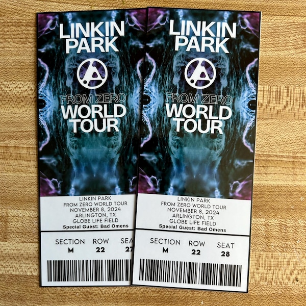 Physical Ticket Custom Personalized Laminated Concert Event Ticket ...