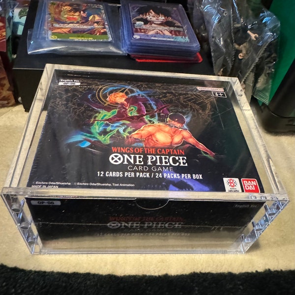 One Piece Card Game Booster Box Acrylic Case (OP04-OP13, EB01-EB02) - Etsy