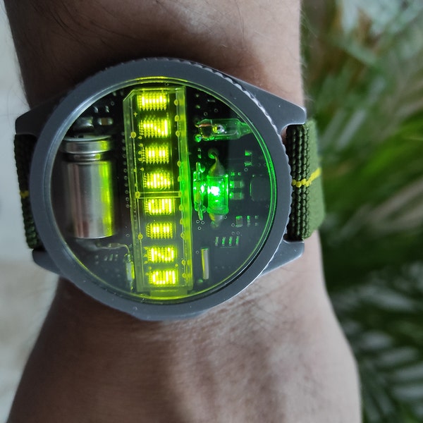 Nixie Watch, Titanium Handmade Wrist Watch With γ, β and X-ray ...