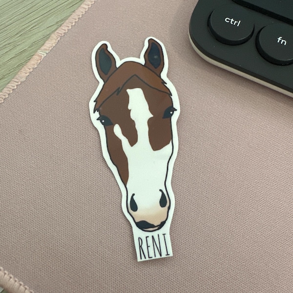 Custom Horse Head Sticker - Custom Horse Sticker, Gift for Equestrian ...