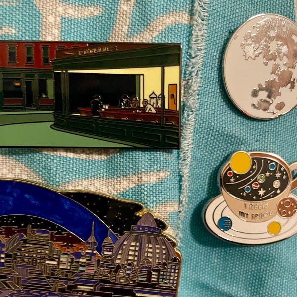 Atomic Symbol Hard Enamel Lapel Pin - Etsy