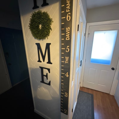 Family Name Growth Chart Ruler Engraved Family Name Ruler Wall Ruler ...