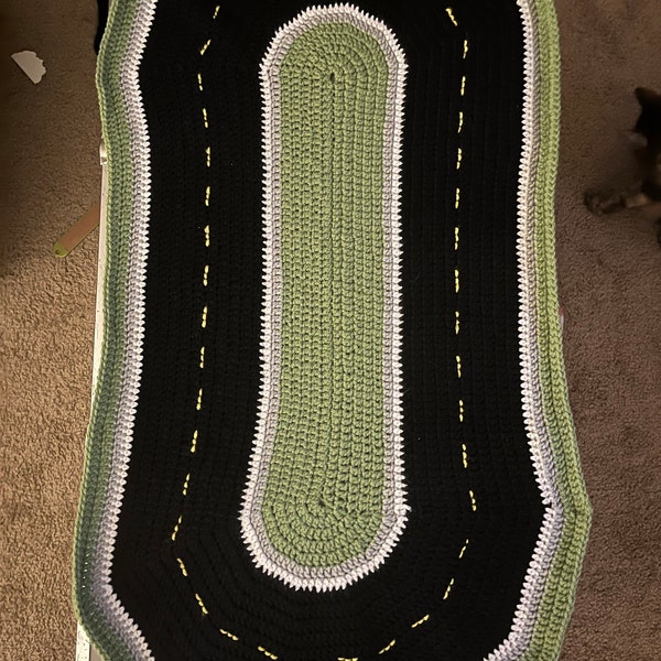 Racetrack Play Mat Rug, Crochet - Etsy