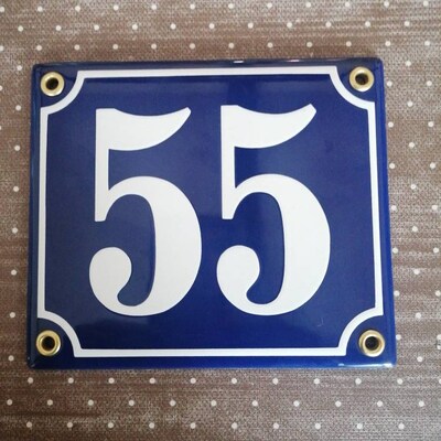 Personalised Enamel Address Sign 12x22 Cm 4.7 X - Etsy