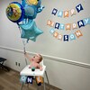 Light Blue Navy Brown Tan Boho Happy Birthday Party Banner Garland ...