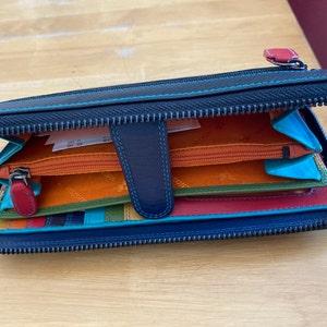 Burnished Leather Zip Around Wallet High Quality Secure - Etsy