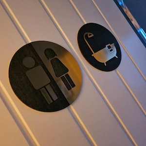 Luxury Toilet Sign, Door Sign, WC Sign, Toilet Decor, Toilet Plate ...