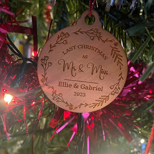 Personalised Baby's First Christmas Bauble Custom Name Tree Hanging ...