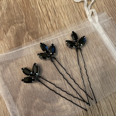 Light Blue Bridal Rhinestone Hair Pin Hair Accessories - Etsy