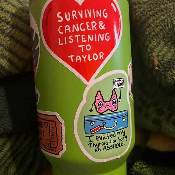 Thyroidectomy Sticker Funny - Thyroid Cancer Sticker - Hashimotos ...