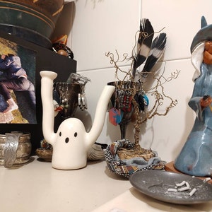 Digi Ghost Home Decor Handmade Ceramic Ghost Figurine Rompotodo - Etsy