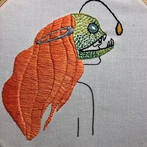 Embroidery Kit Hand Embroidery Kit Deep Sea Creature Mask - Etsy